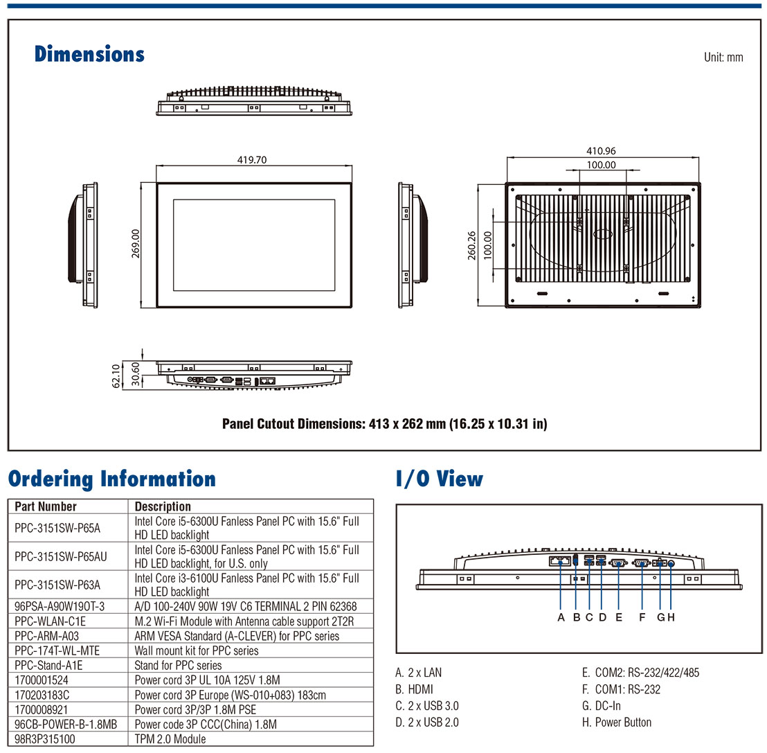 研华PPC-3151SW